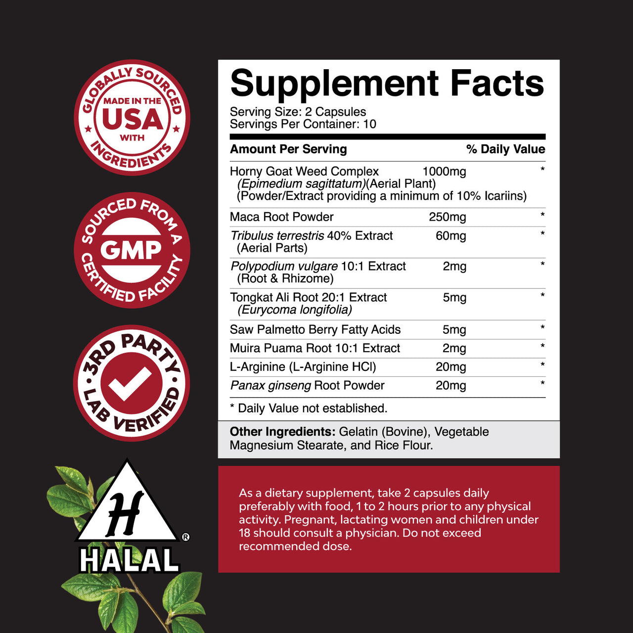 Horny Goat Weed 1000mg per serving – Nature's Craft