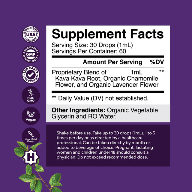 Kava Kava Complex 1ml per serving – Nature's Craft