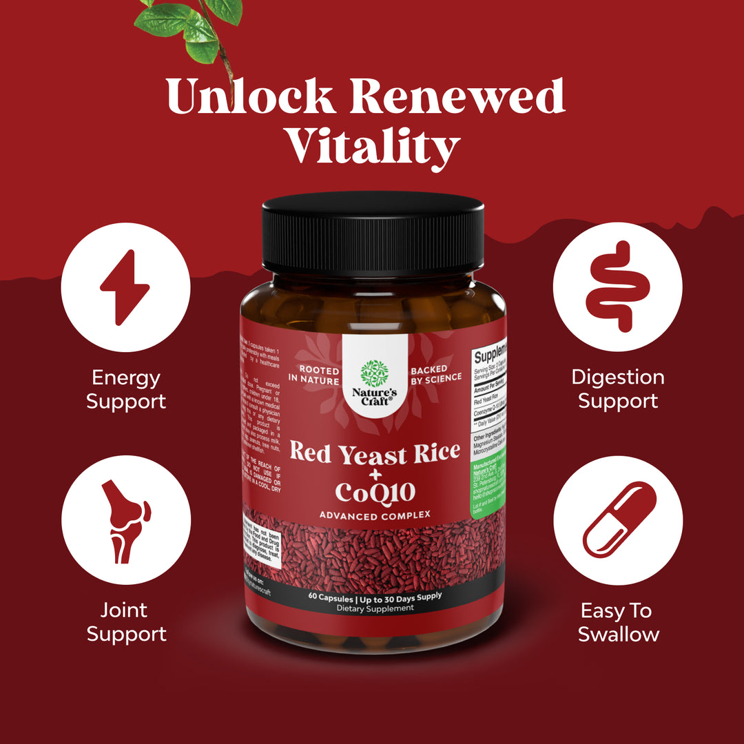 Red Yeast Rice + CoQ10 1200mg per serving – Nature's Craft