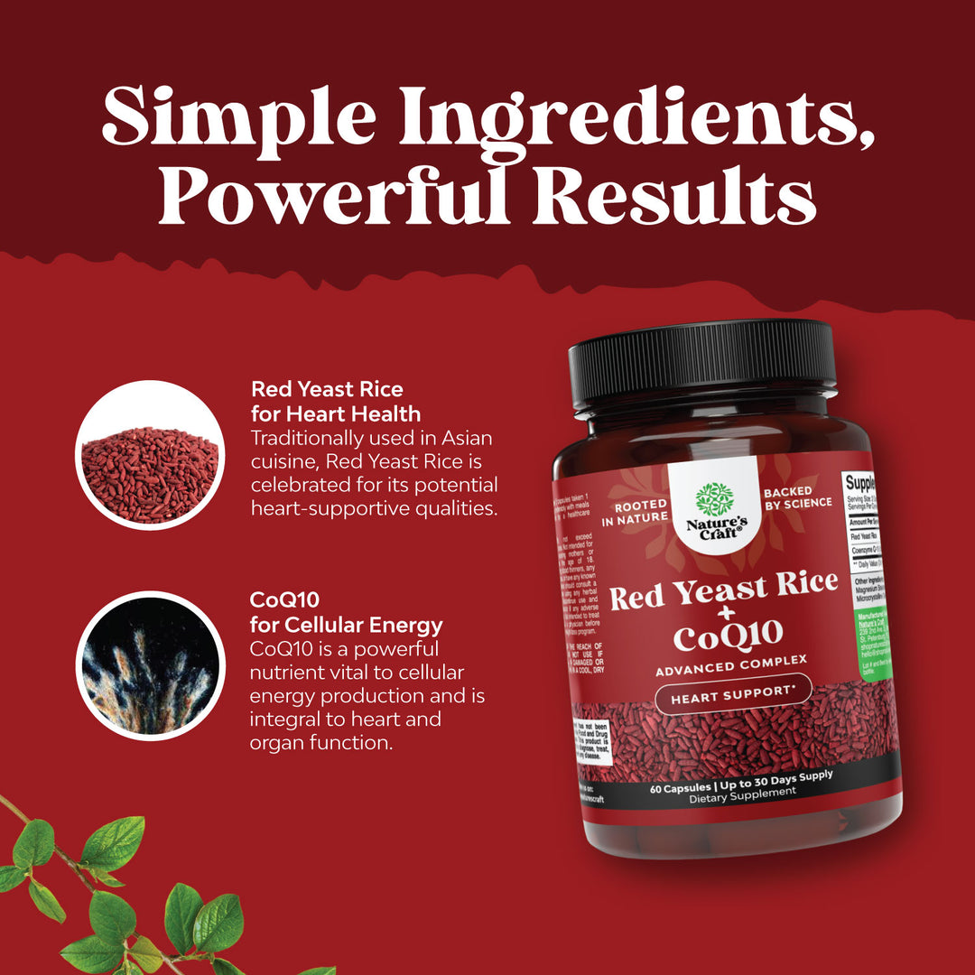 Red Yeast Rice + CoQ10 1200mg per serving – Nature's Craft